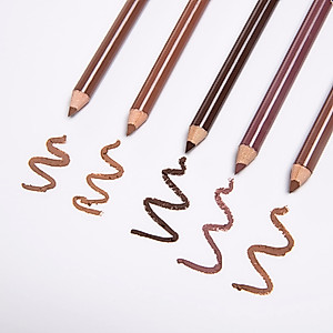 Ellen Tracy Professional Lip Liner Pencils or 35 Color Well Eyeshadow Palette | Mystery Pick | 5 Pc. Lip Liner Collection - Long Lasting Lip Pencils for Everyday Use