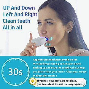Ultrasonic Toothbrush, Automatic Toothbrush 360° Electric Sonic Toothbrush Teeth Whitening Kit with LED Light, Mayeec Electric Toothbrush Teeth Whitening