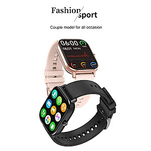 houseege Smart watch for Android and iPhone ip67 Waterproof MP3 Playback, Touch Screen with Sports Mode, Notifications, Stylish Smartwatches for Men and Women (Black)