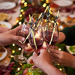 Bachelorette Party Straws, 30 PCS Party Favors Naughty Gold Straws Disposable Drinking Paper Straw Dancing MEN Confetti Party Supplies for Girls Night Ladies Bridal Shower