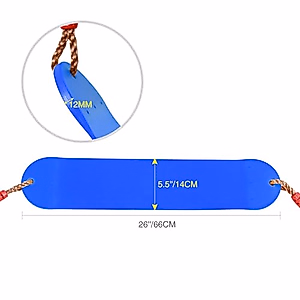 RedSwing Swing Seat for Kids outdoor with 57-86" Rope, Kids Safety Playground Swing Seat Replacement, Belt Swing, Heavy Duty, Blue 1 Pc