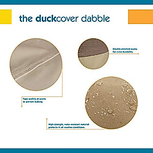 Duck Covers Elegant Waterproof 52 Inch Rectangular Patio Ottoman/Side Table Cover