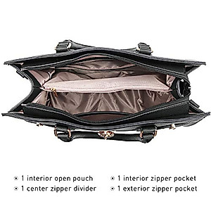 Dasein Women Handbags and Purses Ladies Shoulder Bag Top Handle Satchel Tote Work Bag with Wallet