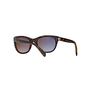 Ray-Ban Women's RB4216 Square Sunglasses, Light Havana/Polarized Brown Gradient, 56 mm