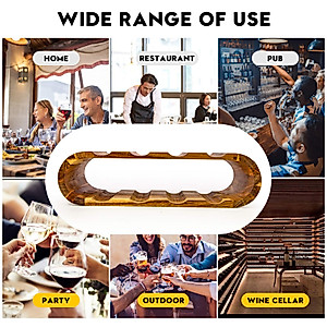 MALLYU Wooden Countertop Wine Racks (8-Bottles 2-Tiers) with A Wood Cell Phone Stand Holder, Small Wine Bottle Rack Shelf Organizer Storage for Home Decor and Wine Gifts, Bar, Cabinet, Pantry