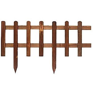 Fence for Garden Border Fence Pine Wood Border Fencing Free Standing Picket Fence Panels Smooth Timber Decoration Wood Picket Fence EIIDJFF 527(Color:Brown;Size:60 * 30 * 45cm)