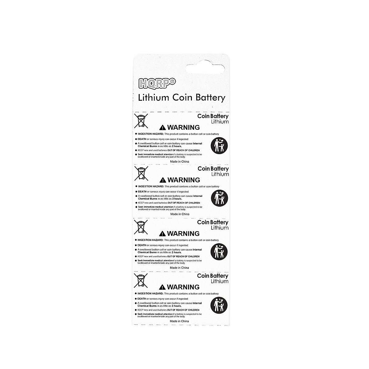 HQRP 4-Pack CR2032 Battery Compatible with Boss TU-10 Clip-On Chromatic Tuner ; DB-12 / DB-30