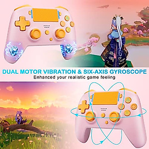 OUBANG Ares Controllers for PS4 Controller Elite, Game Control for Scuf PS4 Controller with Turbo, Joystick Gamepad Work for Playstation 4 Controller with Back Paddles for PS4/PS5/Steam/PC/IOS Pink