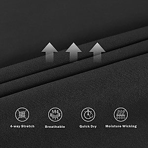 qualidyne Men's Cycling Pants 4D Padded Road Bike Bicycle Tights Outdoor Biking Long Leggings Black