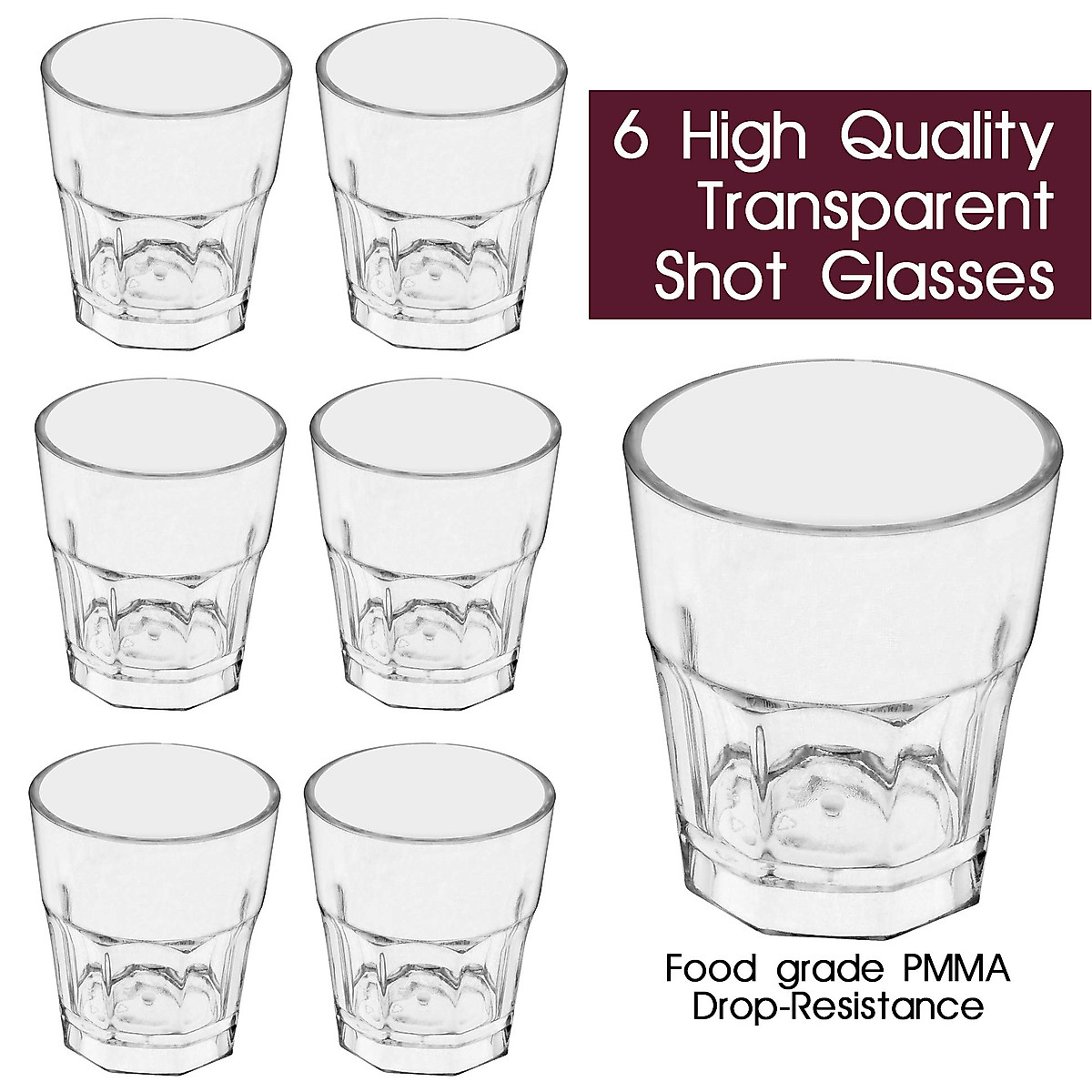 Shot Dispenser | Comes With 6 Acrylic Shot Glasses | Pours 6 Shots at Once | Great for Parties, Pre-games, Drinking Games | Easily Serve Liquor With Shot Glass Dispenser | Makes a Great Gift!