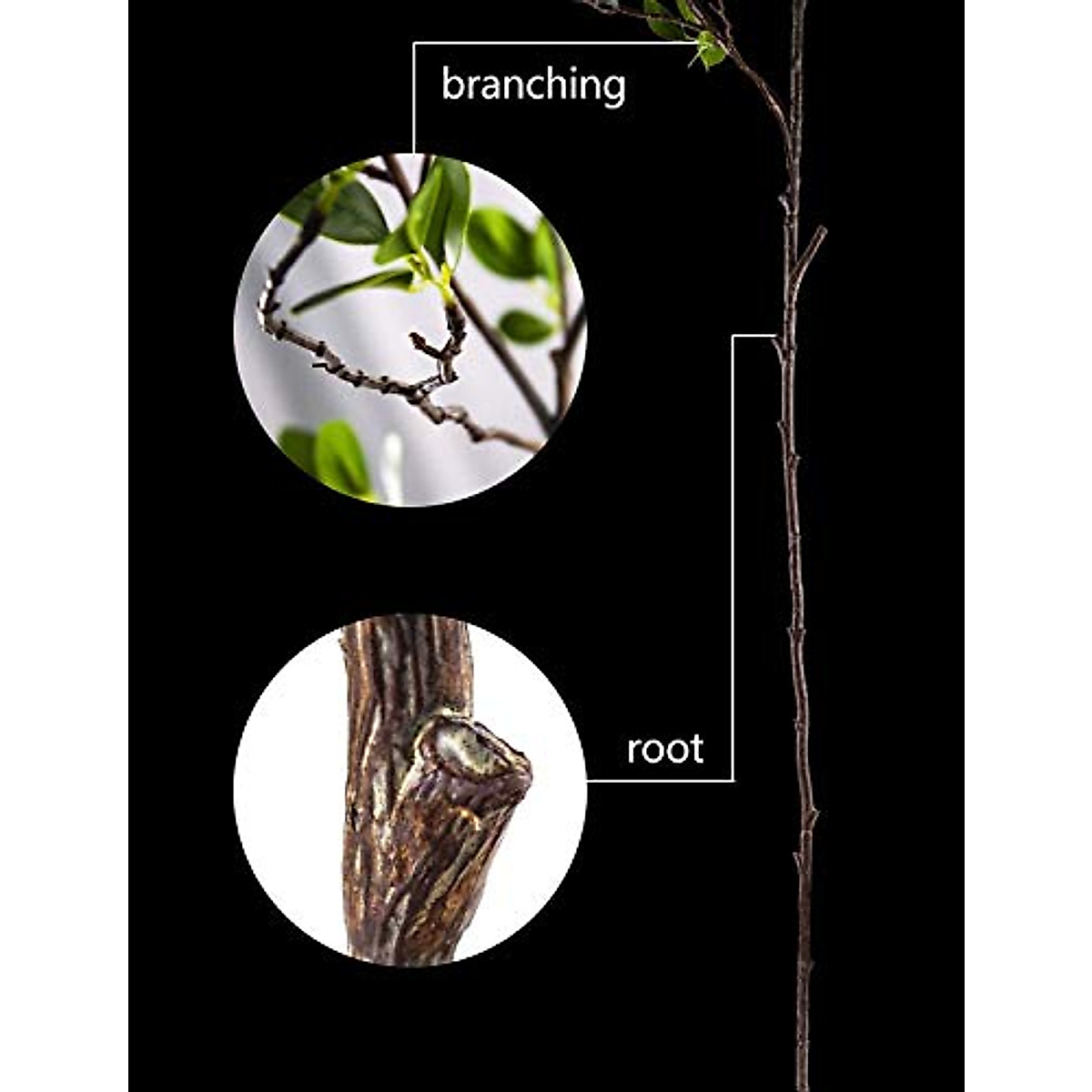 Artificial Plant 43.3 Inch Green Branches Leaf Shop Garden Office Home Decoration (2 pcs)