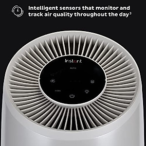 Instant HEPA Quiet Air Purifier, From the Makers of Instant Pot with Plasma Ion Technology for Rooms up to 630ft2; removes 99% of Dust, Smoke, Odors, Pollen & Pet Hair, for Bedrooms & Offices, Pearl