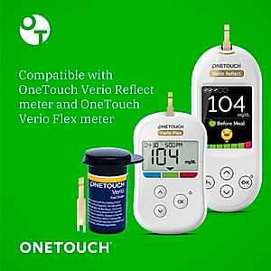 OneTouch Verio Test Strips for Diabetes Value Pack - 60 Count - for Blood Sugar Monitor - Home Self Glucose Testing - 2 Boxes, 30 Strips Per Pack