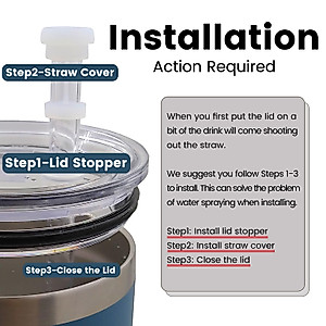 MIMORE Spill Stopper - 6 Pcs Leak Stopper for YETI Straw Cup 25oz, 26oz, 35oz, 42oz - Compatible with Rambler Straw Mug YETI Straw Cover