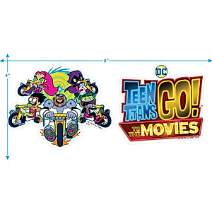Popfunk Teen Titans Go! to The Movies Hollywood Youth T-Shirt & Stickers (Small)