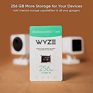 Wyze Expandable Storage 256GB MicroSDXC Card Class 10, Black