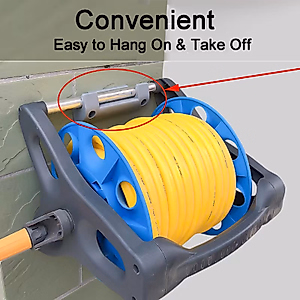 Water Hose Reel Wall Bracket PVC Plastic Garden Hose Reel Holder Wall Mount with 4 Screws & Plugs Easy Installation Hose Reel Hanger for Holding Diameter 0.78inch/2cm