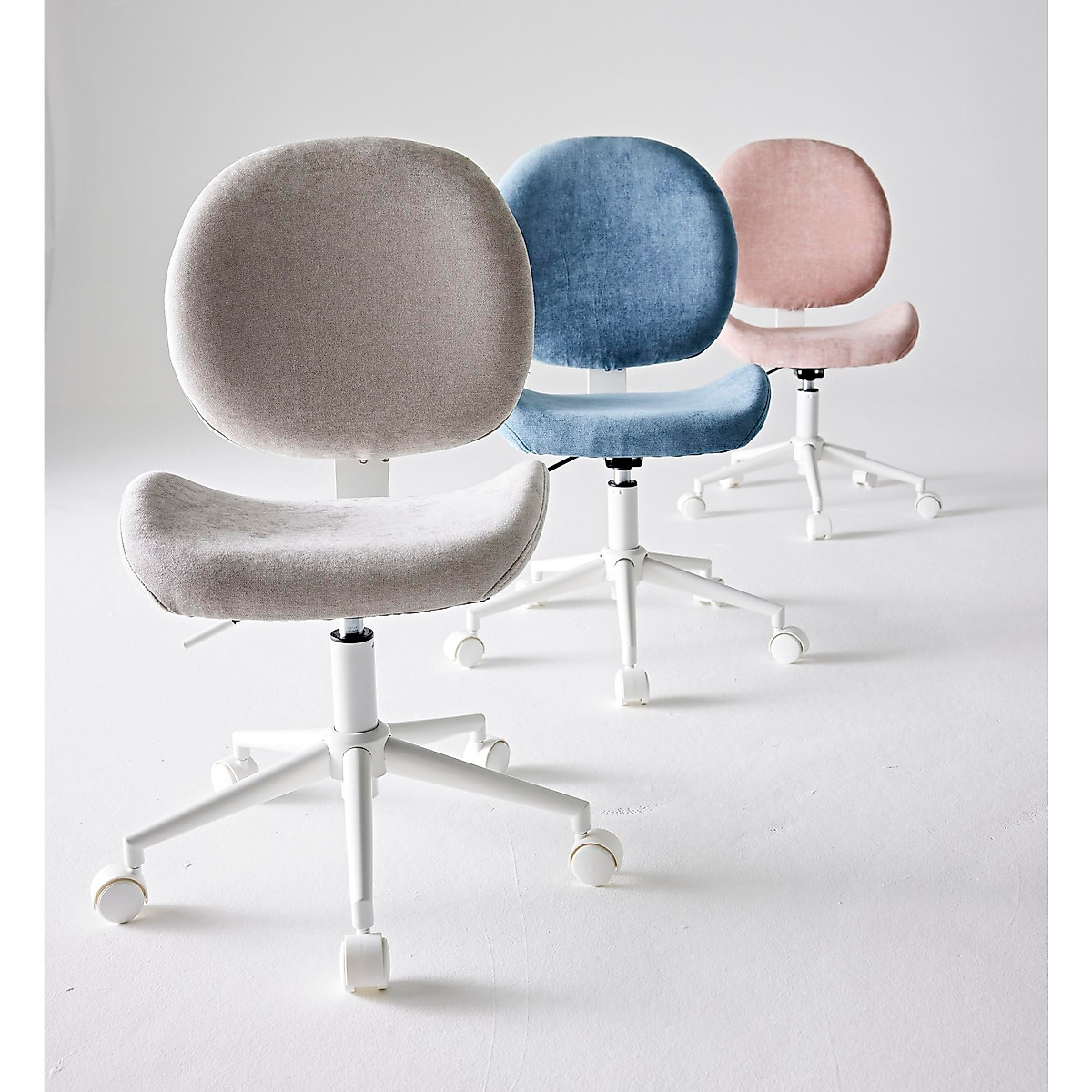 Realspace® Brigsley Fabric Low-Back Task Chair, Gray/White