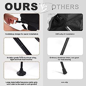 WORLDEEP Folding Camping Chair,Portable Camping Chair Lightweight Compact Camping Chair with Side Pockets for Outdoor Camp, Travel, Beach, Picnic, Hiking, Supports 400Lbs