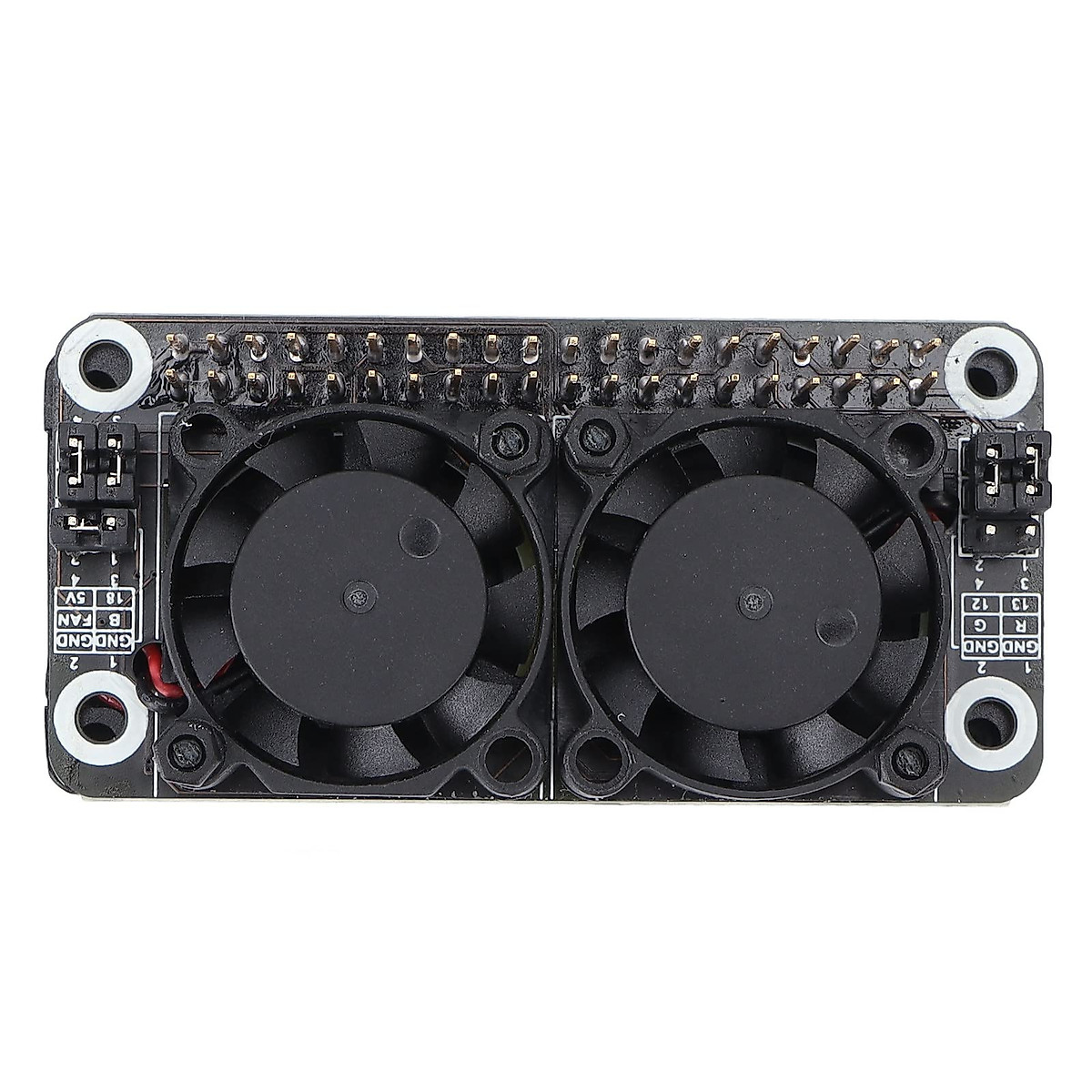 Dual Cooling Fans with Aluminum Alloy Heatsink for Raspberry Pi Zero 2W, RGB Lights Support GPIO PWM Control, Come with Screwdriver