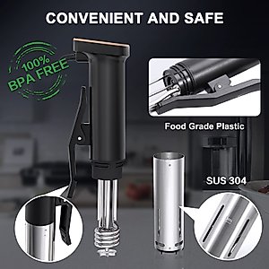 Sous Vide Cooker, Wifi Sous Vide Machine Cooker,IPX7 Waterproof, 1100W Fast-Heating Immersion Circulator with Recipes on APP,Accurate Temperature and Time Control, Low Noise