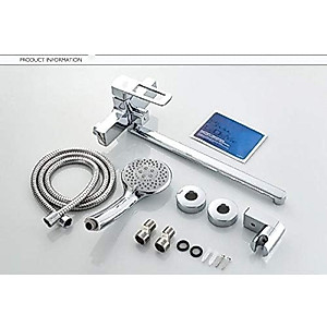 Kitchen Taps Bathtub Faucet With Handheld Wall Mounted Long Spout Shower Bathroom Faucet Mixer Bath Shower Bathtub Faucets