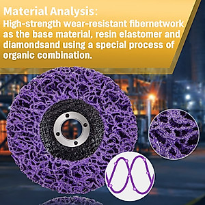 10 Pack Strip Discs Rust Remover Wheel Stripping Wheel for Angle Grinder Paint Strip Wheel Quick Abrasive Discs Rust, Oxidation, Paint Remover (4-1/2'' x 7/8'')