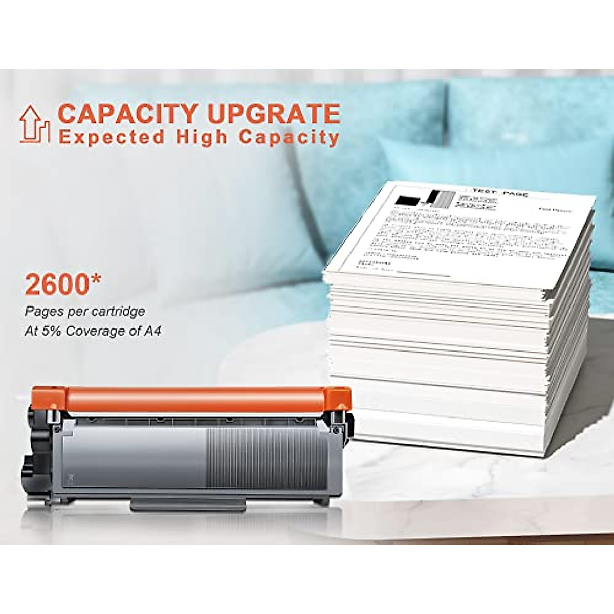 Juyudow Compatible Toner Cartridge Replacement for Dell E310dw E310 E514 E515 for Monochrome E310DW E515DW E514DW E515DN Part#: P7RMX PVTHG 593-BBKD (2 Packs Black, 2600 Pages High Yield)