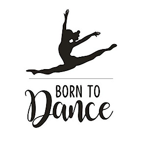 YOYOYU ART HOME DECOR Dance Wall Sticker Art Removable Girl Dancing Black 25.5x27.5in Vinyl Decal