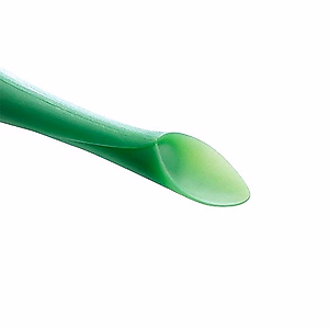 Olababy 100% Silicone Training Cup with Straw Lid (Mint) and Training Spoon Set Bundle