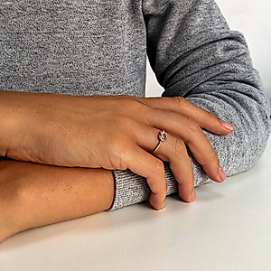 Silverly Women's .925 Sterling Silver Make A Wish Love Knot Thin Ring, Size: US 8