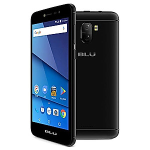 BLU S750P Black Studio Pro X8 HD - 5.0" HD Smartphone with Dual Main Cameras, 8GB +1GB RAM, Black