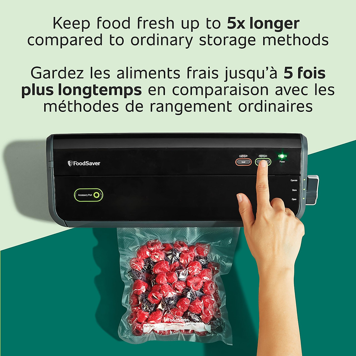 FoodSaver 1-Gallon Precut Vacuum Seal Bags with BPA-Free Multilayer Construction for Food Preservation & Sous Vide, 13 Count - FSFSBF0316-000,Clear