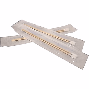 200 Sterile Cotton Tipped Applicators 6’’ - Long 6 inch Wooden Medical Cotton Tip Applicator Swabsticks with Shaft and Soft Swabs for Location Application, Cleaning, Crafts and More