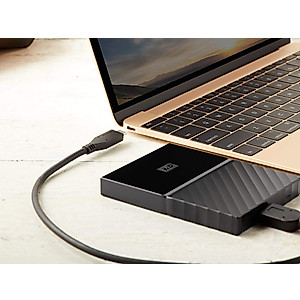 WD 2TB My Passport for Mac Portable External Hard Drive, USB-C/USB-A - WDBLPG0020BBK-WESE