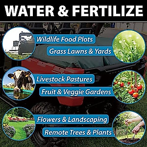 Jenlis IVy Bag, Large Collapsible Water Storage Bladder, Big Portable Fluid Transport Tank, Liquid Transportation Reservoir for Watering Trees, Plants, Lawns & Gardens in Remote Locations, 100 Gallons