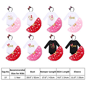 IBTOM CASTLE 2nd Birthday Outfit Girl Cake Smash Two Wild Sweet Bodysuit Romper +Sequin Polka Dots Tulle Tutu Dress+Headband 2 Year Old Birthday Party Clothes Pink-two 2 Years