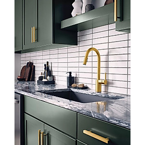 Moen Align Brushed Gold One-Handle Modern Kitchen Pulldown Faucet with Reflex Docking System and Power Clean Spray Technology, 7565BG