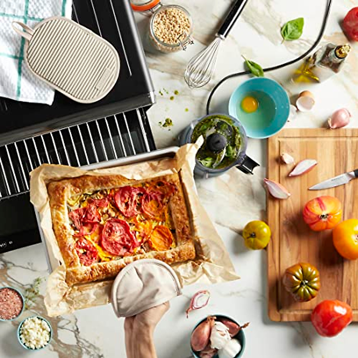 KitchenAid KA GB Ribbed Soft Silicone Pot Grabber 2-Pack Set, 5"x8", Milkshake