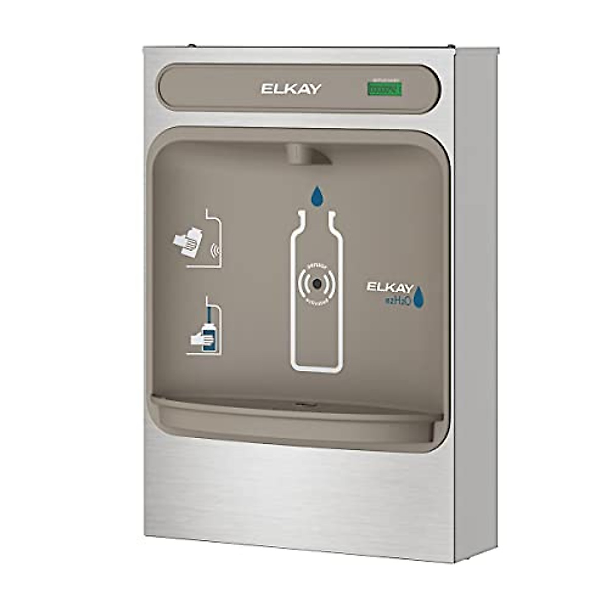 Elkay EZWSSM EZH2O Surface Mount Bottle Filling Station, Non-Filtered, Non-Refrigerated, Stainless