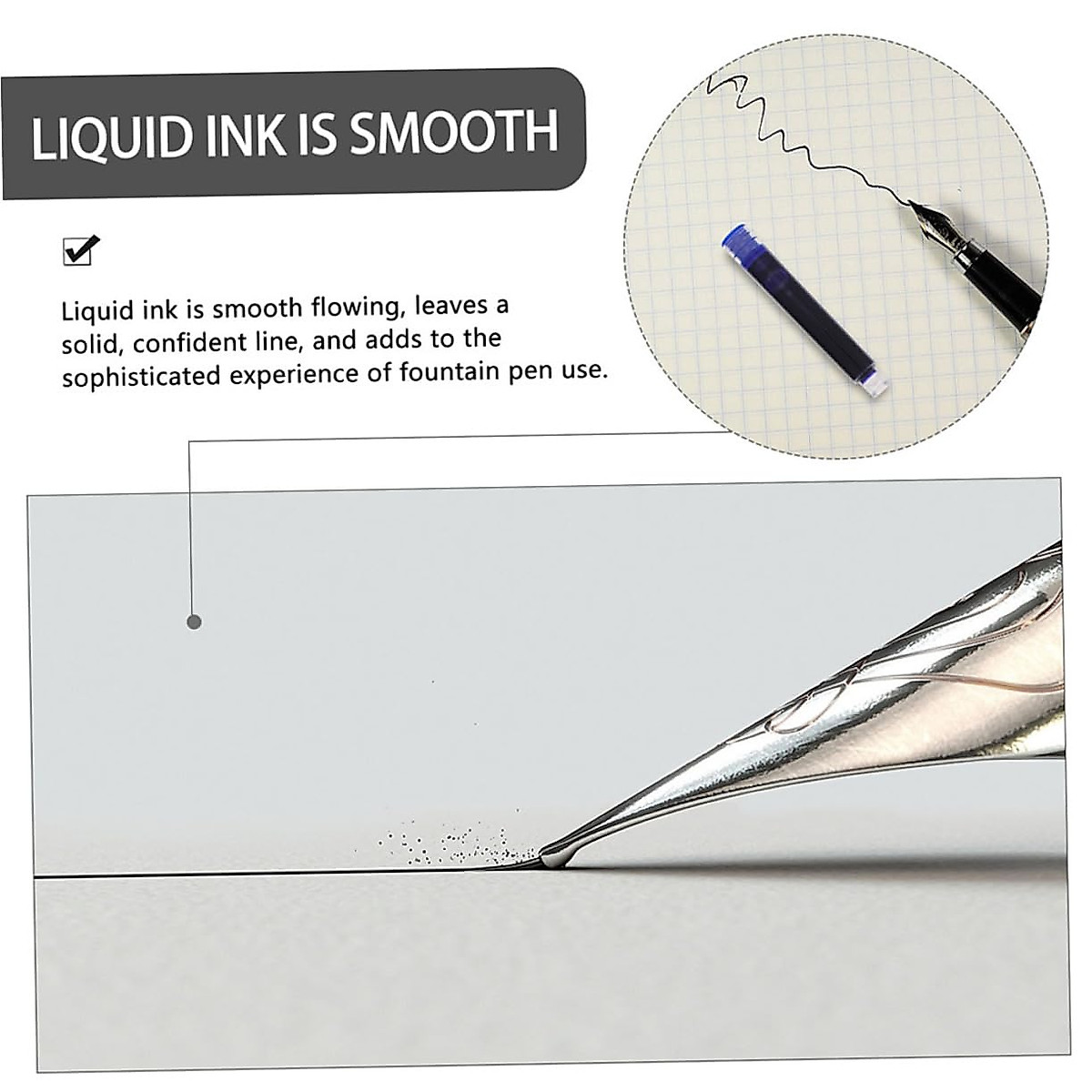 STOBOK 2 Sets 200pcs Black Ink Sac Erasable Pens Refill Refillable Fountain Pen Fountain Pen Ink Fountain Ink Pen Refills Cross Ink Fill Ink Universal Plastic Ink Gall Student