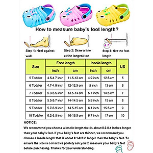 Baby Girls Boys Sandals Kid's Cute Lightweight Shoes Summer Premium Cartoon Sandals Children Caterpillar Non-Slip Beach Water Clogs Shoes Garden Slipper(Yellow,10) S29