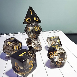 DND Dice Set 2 Pack Polyhedral D&D Dice Gorgeous Dice for Dungeons and Dragons Dice Goblin DND Role Playing Games and Table Games Gifts - Black and White