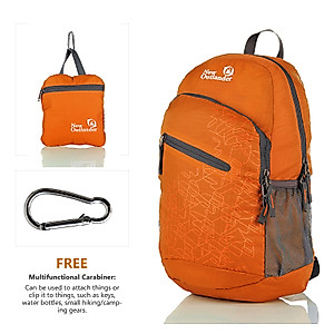 Outlander Packable Handy Lightweight Travel Hiking Backpack Daypack-Orange