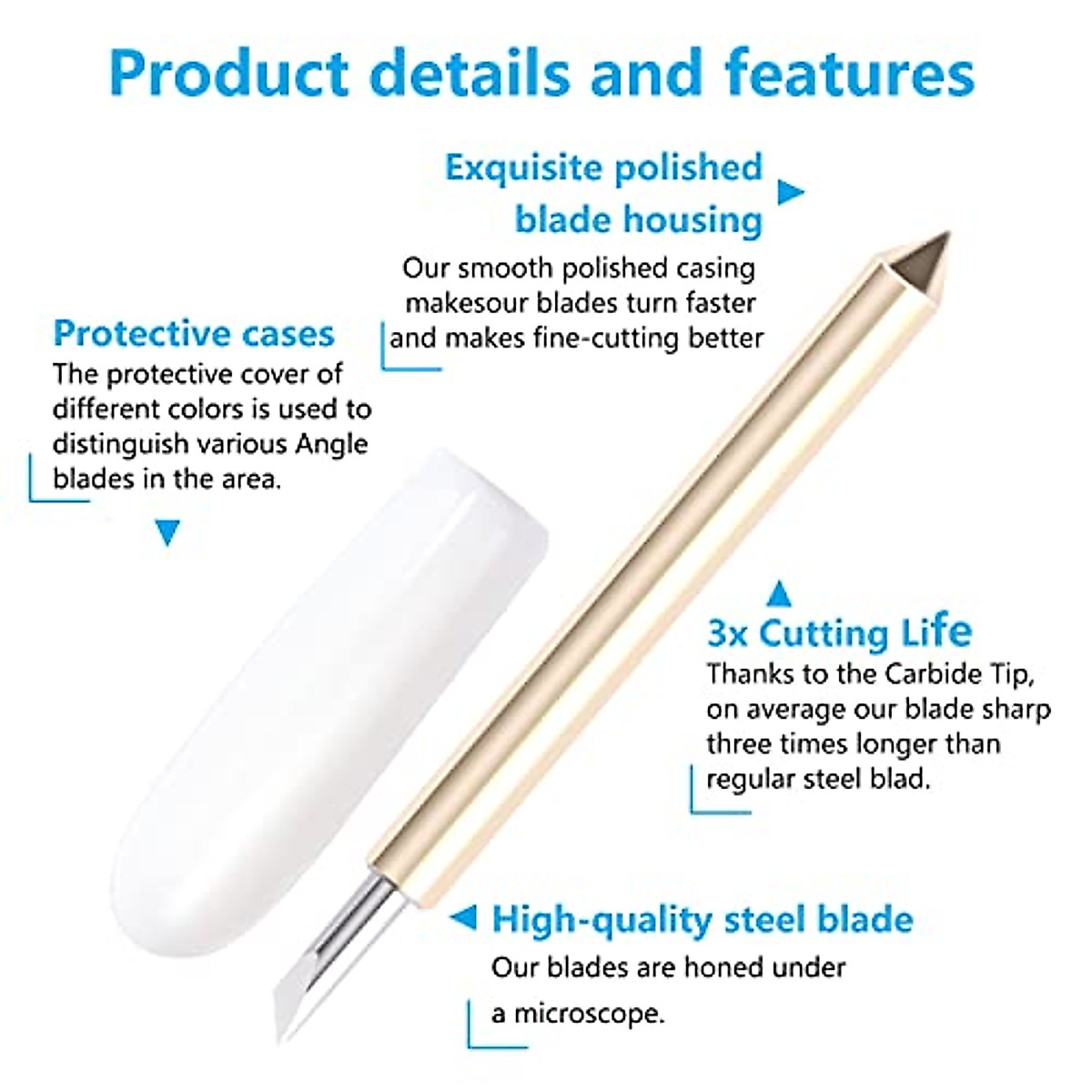 10 PCS Premium Fine Point Blade, AUNKZL Replacement Blades Compatible with ExploreAir/Air 2/Air 3/Maker/Maker 3/Expression Cutting Machines