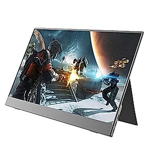 HONGYIFEI2021 Monitor USB- C Portable Monitor 15.5' HDR FHD Laptop Monitor W/Smart Cover Dual Type- C Mini HDMI, Speakers, Computer Display for Laptop PC Phone Mac Xbox PS4 Switch Gaming Monitor