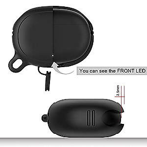 Maidea Fold Case for Beats Studio Buds Folding Protective Case Cover with Keychain Waterproof Case Dustproof Cover Shockproof Case Cover (Black)