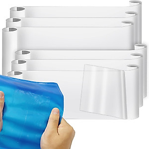 6 Ft Inflatable Patch Repair Kit Waterproof, Pool Repair Patch, 3.5”X12”X 6Pcs Outdoor Repair Patch for Inflatable Pool, Bounce House, Raincoat, Umbrella, Swimming Ring, Large, Clear, Heavy Duty TPU