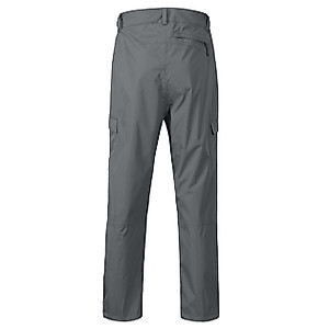 Little Donkey Andy Men's Lightweight Waterproof Rain Pants Breathable Hiking Pant for Outdoor Fishing Steel Gray S