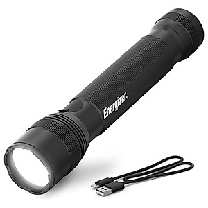 Energizer 1000 Lumen Rechargeable LED Flashlight Bundle with 2000 Lumen Rechargeable LED Flashlight, 2 Pack